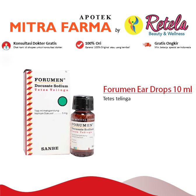 Jual FORUMEN EAR DROPS 1 BOTOL 10ML | Shopee Indonesia