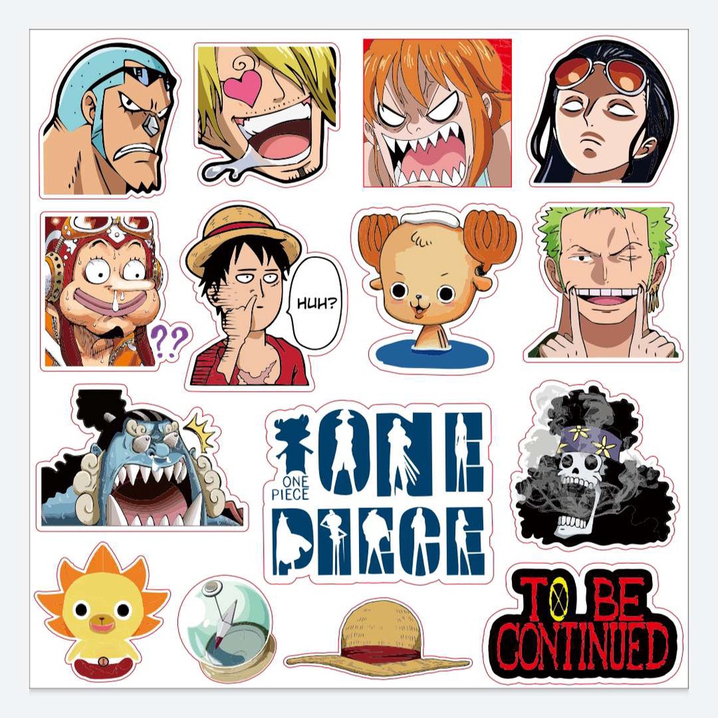 Jual Sticker Pack One Piece Lucu Kru Topi Jerami Mugiwara Crew Roronoa ...