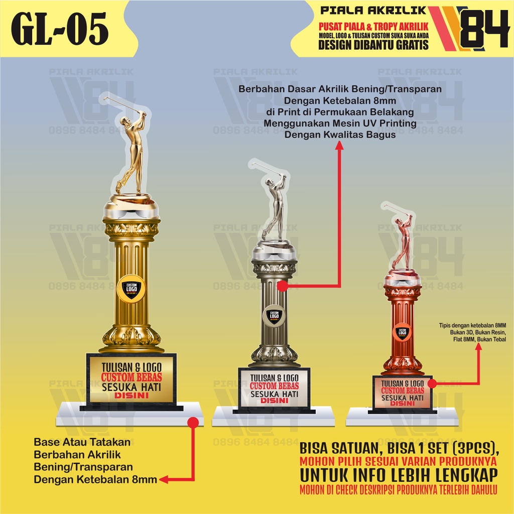 Jual PIALA GOLF, PIALA GOLFER, PIALA TOURNAMENT GOLF, TROPHY GOLF ...