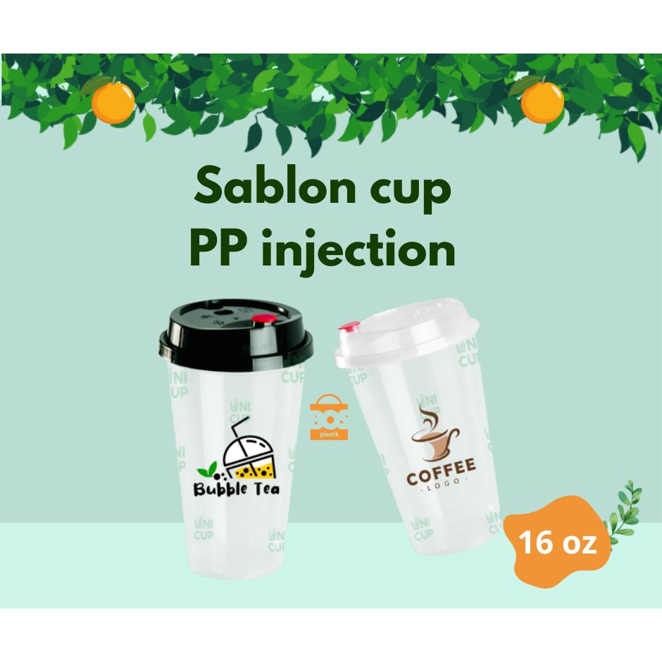Jual SABLON CUP PP INJECTION 16 OZ 500ML | CETAK CUP | CUSTOM CUP ...