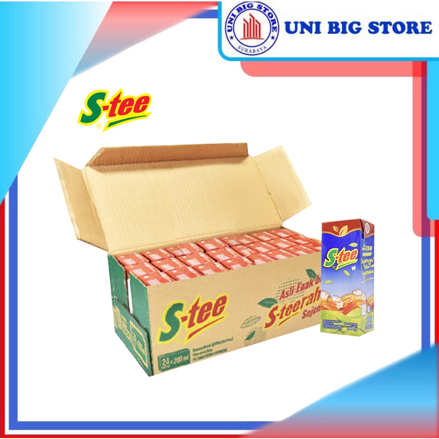 Jual S-tee STee Teh Kotak Melati 200 ml x 24 pcs DUS Jasmine Tea ...
