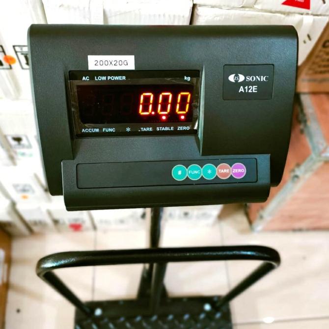 Jual timbangan duduk digital industri serbaguna SONIC A12E kqpasitas 200kg | Shopee Indonesia