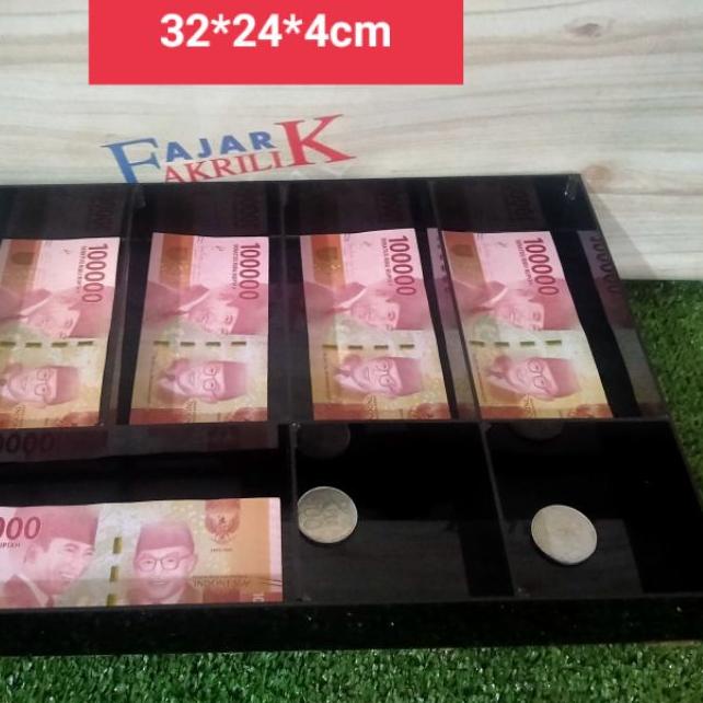 Jual ♟ Kotak uang/kotak meja kasir/mini chas box 32*24*4cm ۝ | Shopee ...