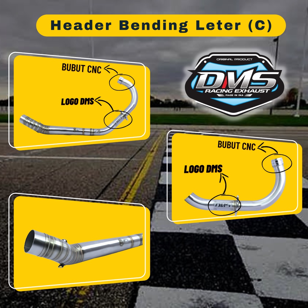 Jual PIPA/ HEADER KNALPOT MOTOR CB GL MP TIGER TIPE C ROLL BENDING ...