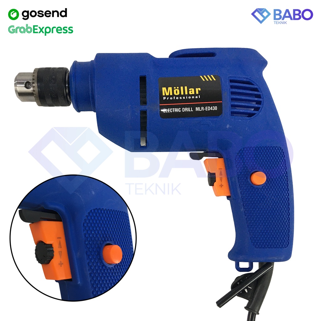 Jual MOLLAR Bor Listrik 10mm Tangan Kayu Besi Electric Drill 10 mm ...