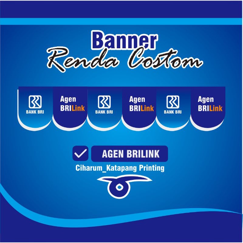 Jual Banner Spanduk Renda Agen BriLink Bank BRI ukuran 150 x 30 CM ...