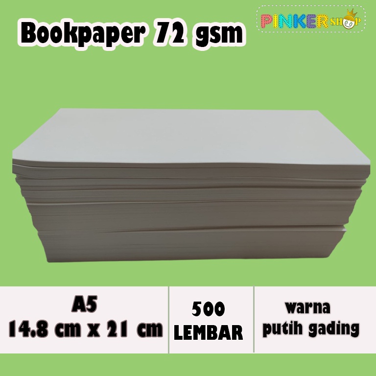 Jual A5 BOOKPAPER IMPERIAL 72 gr A5 PER RIM 21x 14.8 cm | Shopee Indonesia