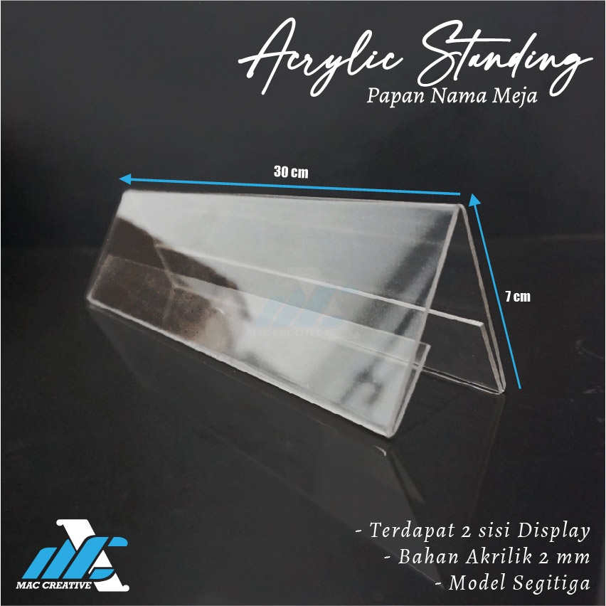 Jual PAPAN NAMA AKRILIK / AKRILIK KARTU NAMA 25x7 30x7 / AKRILIK PAPAN ...