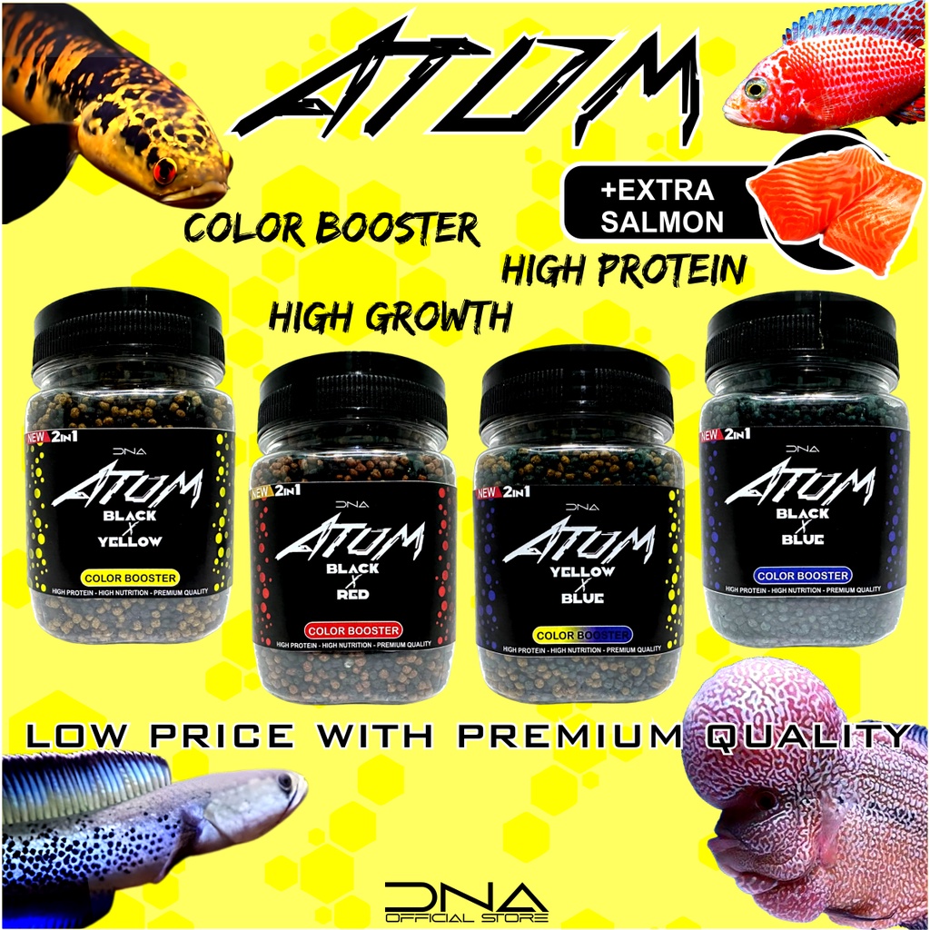 Jual PELET DNA ATOM X pakan premium untuk progres WARNA ikan bisa untuk channa arwana louhan ...