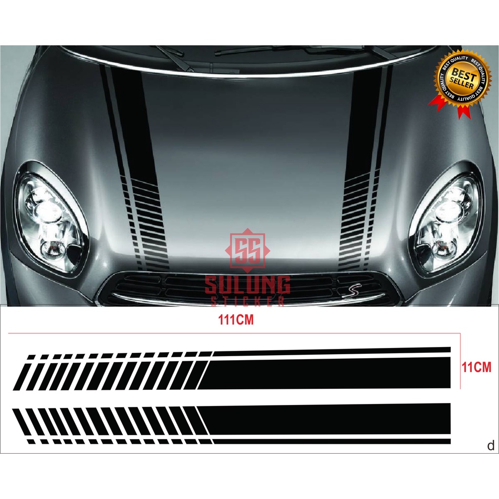 Jual Stiker Aksesoris Mobil Cutting Sticker Variasi Lis kap Mesin ...