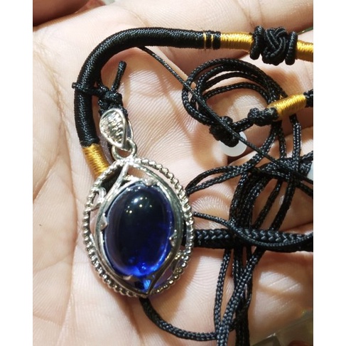 Jual Batu Akik Kalung Liontin Pria Wanita Permata King Safir Sapphire ...