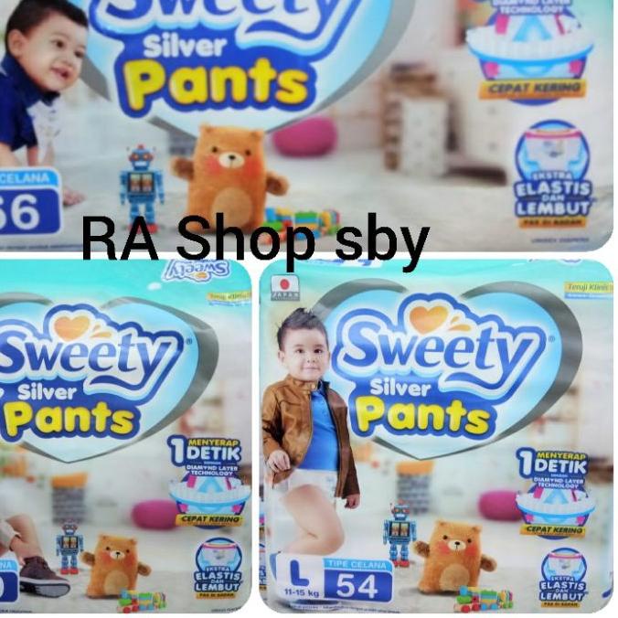 Jual ♖ Sweety silver Pants S66/M60/L54/XXL36. Pempers celana sweety ...