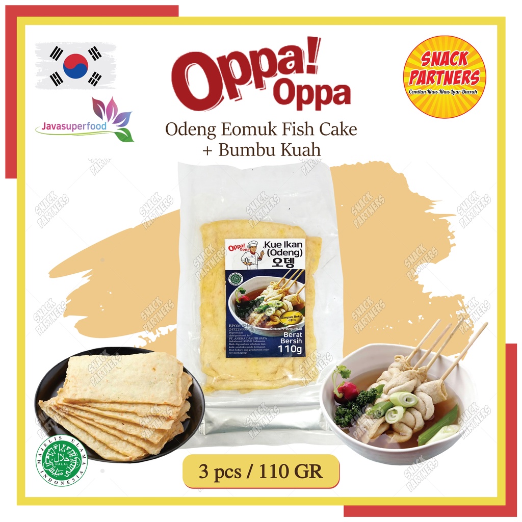 Jual OPPA! OPPA Odeng 3 Lembar Eomuk Guk Korean Fish Cake 110 GR ...