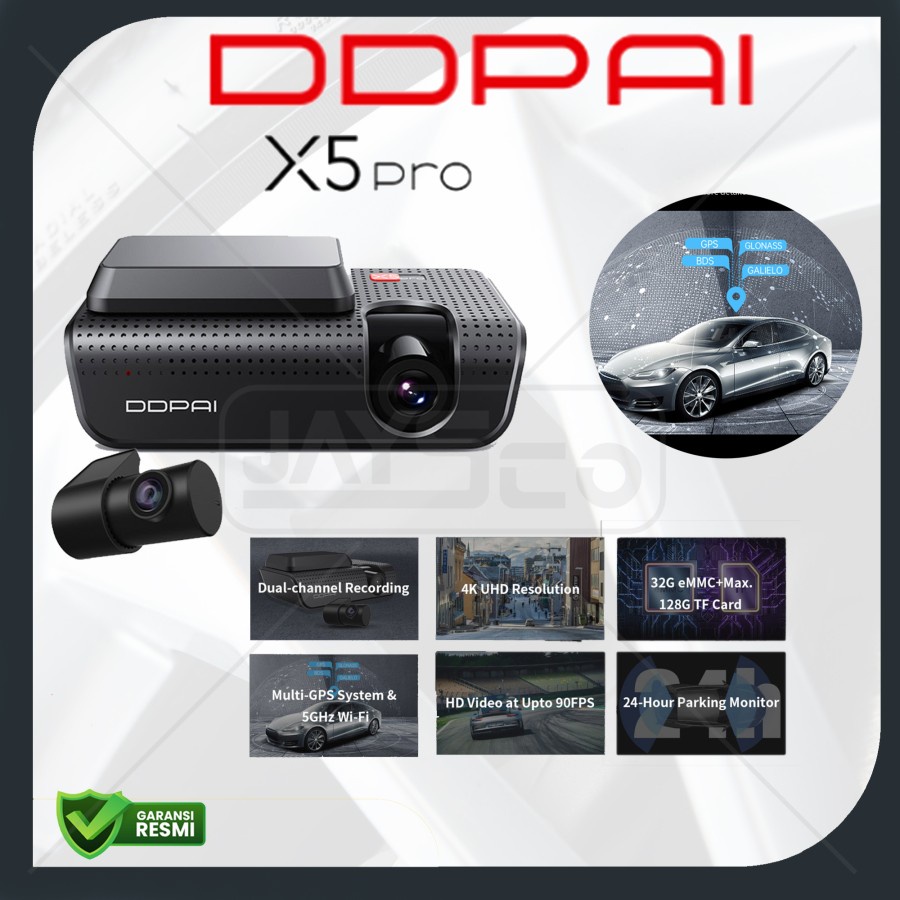 Jual DDPAI Dash Cam X5 Pro 4K Car DVR Mobil GPS ADAS Kamera Camera ...