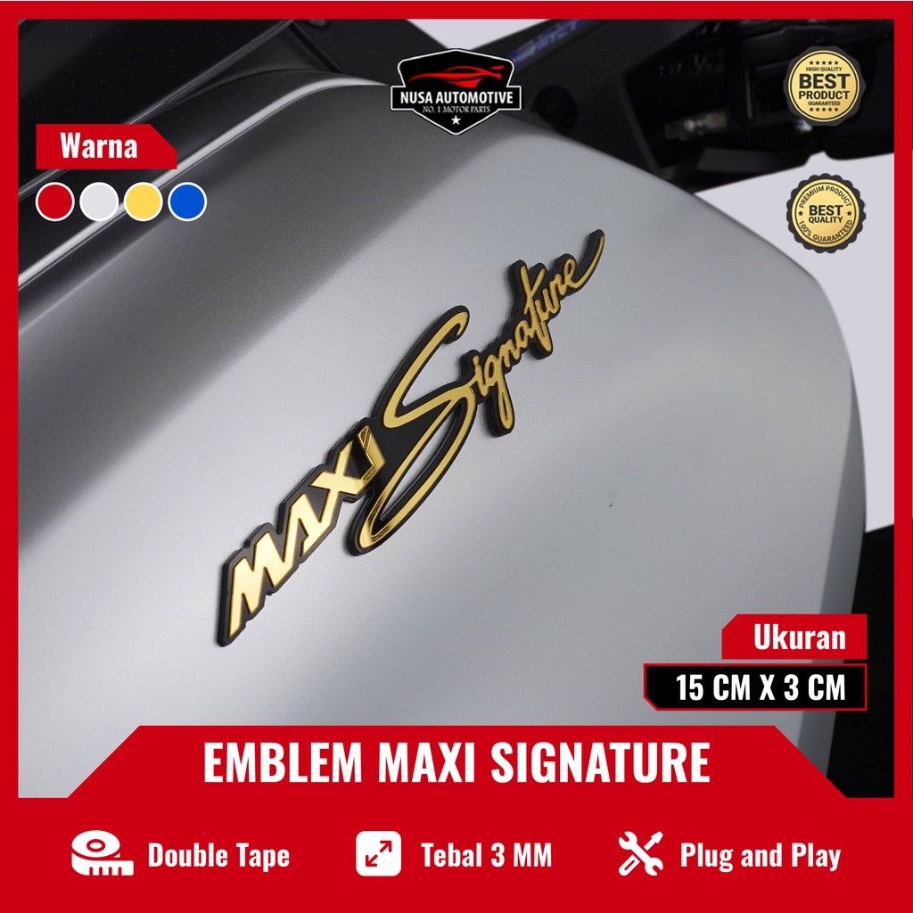 Jual NSA 1PCS EMBLEM MAXI SIGNATURE NMAX XMAX LOGO MAXI SIGNATURE AEROX ...