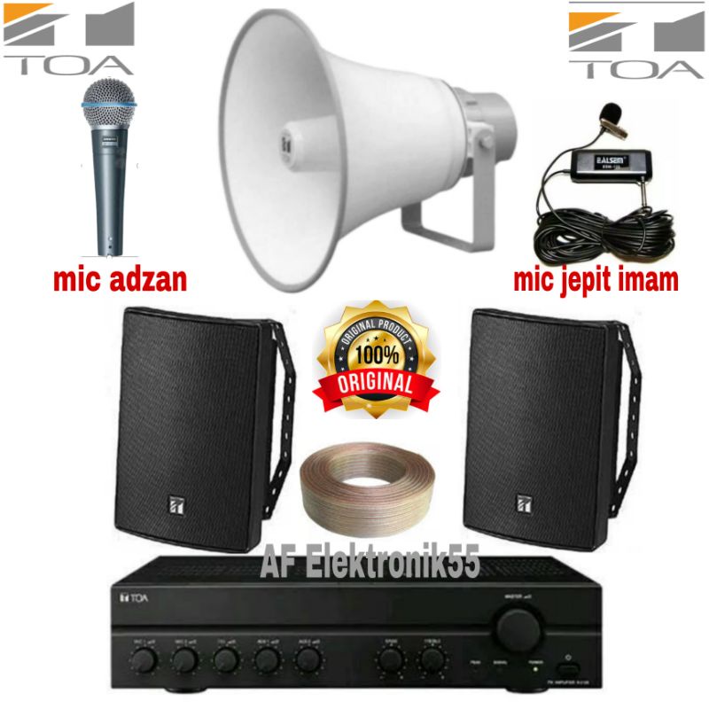 Jual Paket Sound System Toa Masjid 1 Speaker Outdoor+2 Speaker Indoor ...