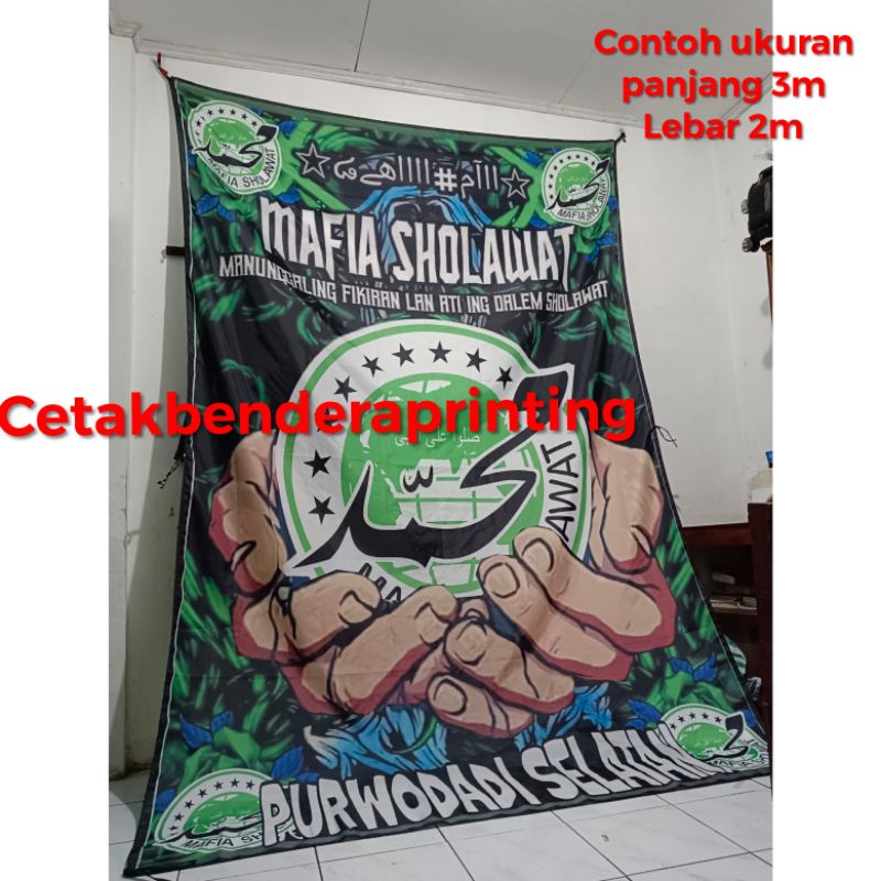 Jual cetak bendera printing MAFIA SHOLAWAT | Shopee Indonesia