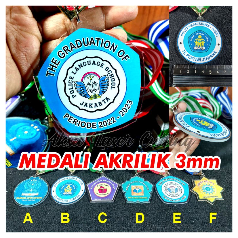 Jual [ MEDALI ] WISUDA KELULUSAN SEKOLAH SAMIR AKRILIK | Shopee Indonesia