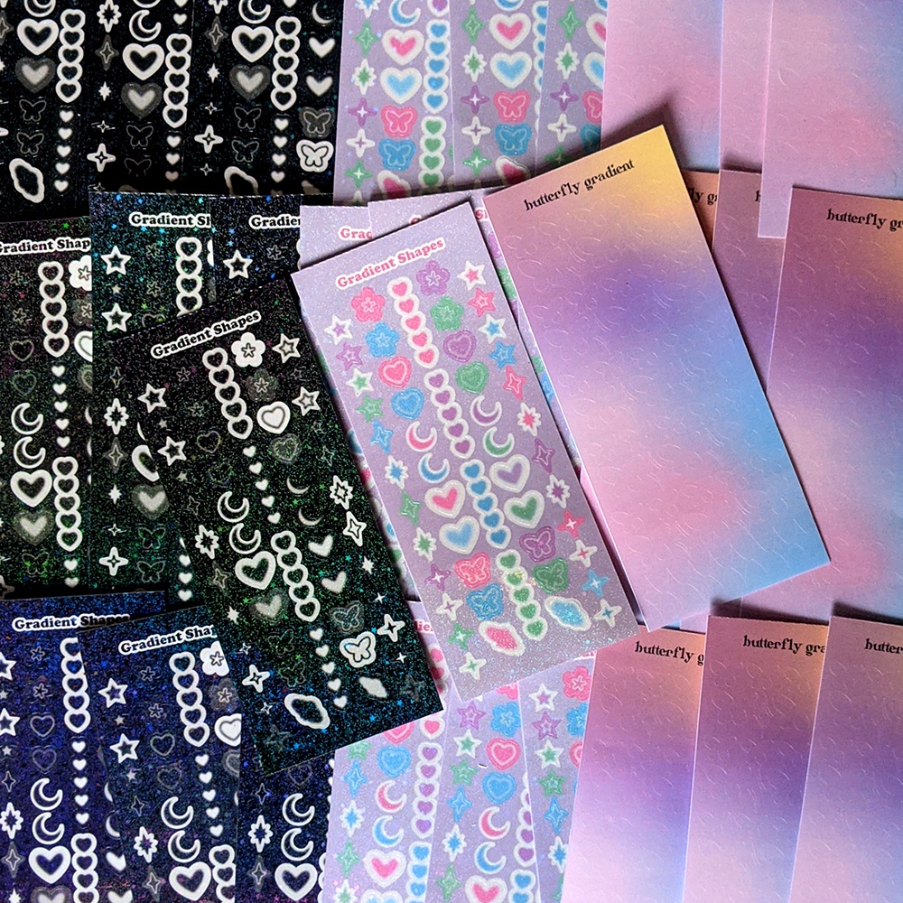 Jual GRADIENT SHAPES & BUTTERFLY GRADIENT STICKER ☆ by RATTLED STUDIO ...