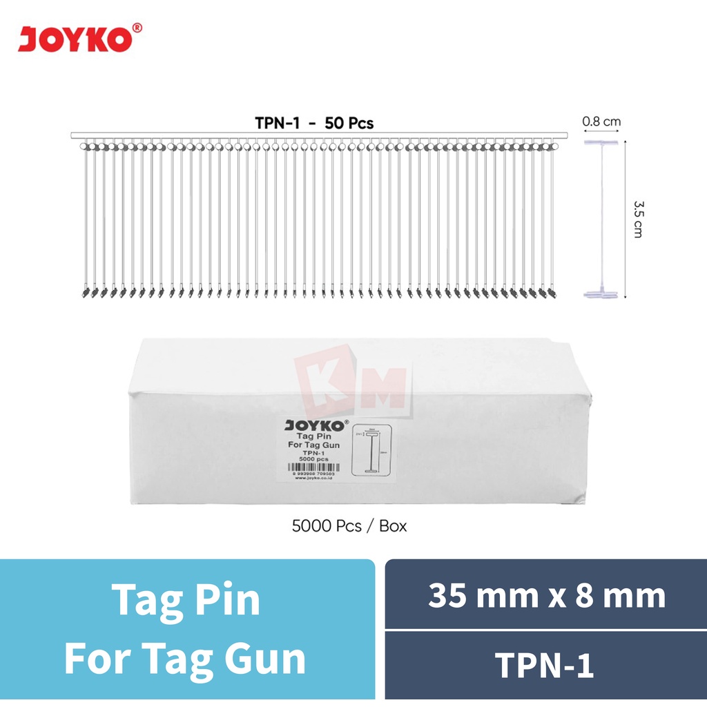 Jual Tag Pin / Top Pin / Isi Refill Tag Gun Joyko TPN-1 35 mm / 1 Box ...