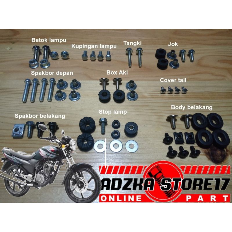 Jual Baut body fullset mega pro primus/baut body set honda mega pro ...