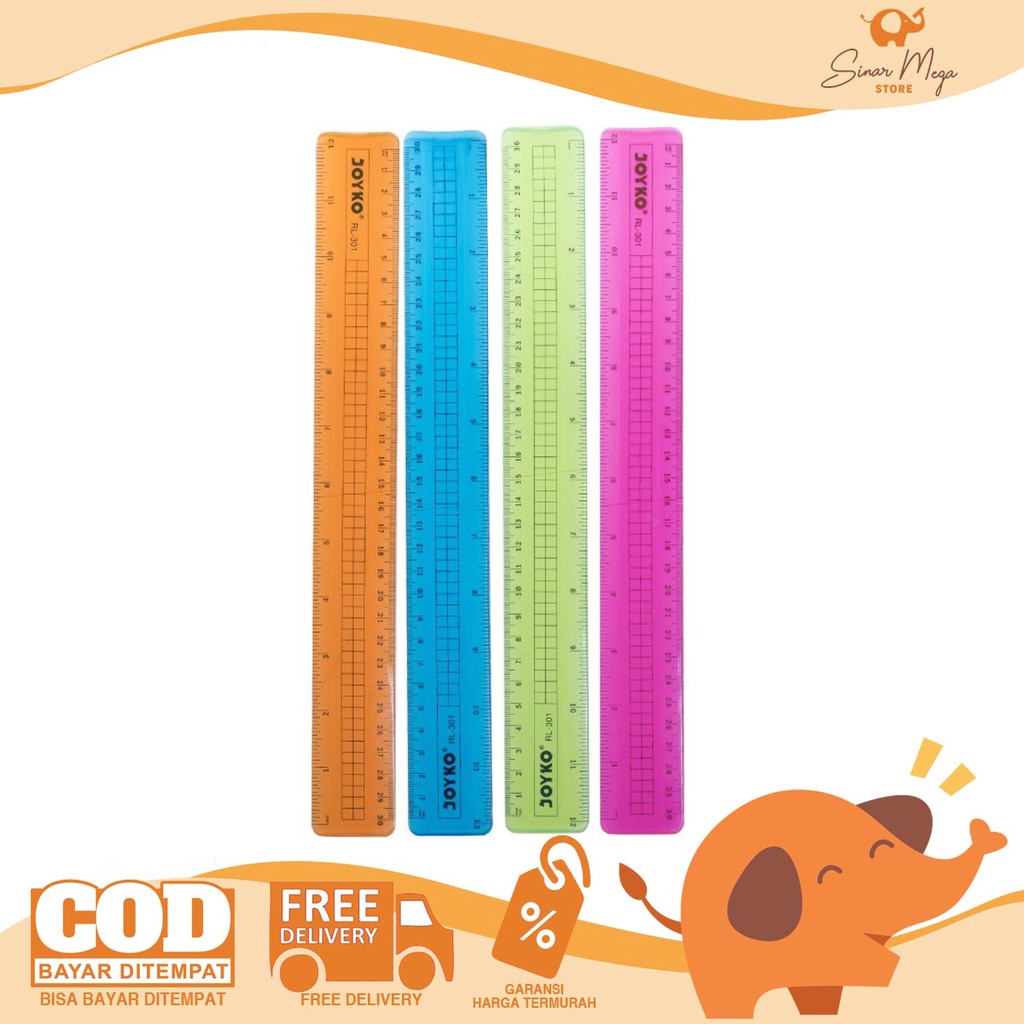 Jual Joyko Flexible Ruler 30cm RL-301 / Penggaris Elastis Lentur Tidak ...