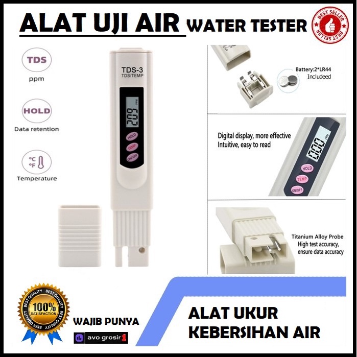 Jual alat ukur uji air bersih TDS test PPM air clean water safety ...