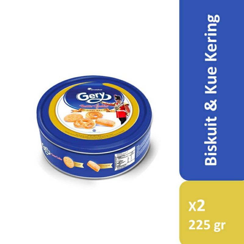 Jual Gery Butter Cookies 225 gram isi 2 kaleng | Shopee Indonesia