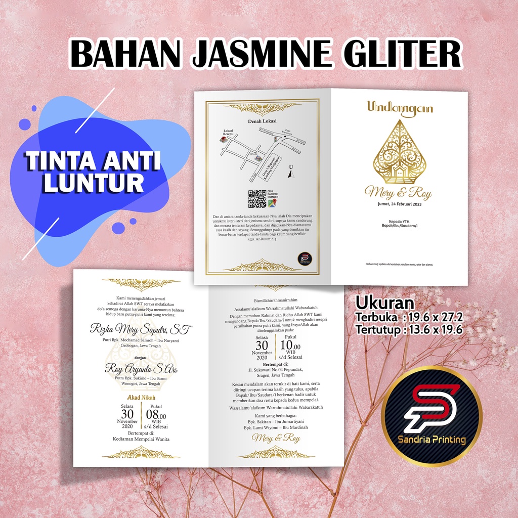 Jual UNDANGAN PERNIKAHAN WAYANG / JAWA / JASMINE | Shopee Indonesia