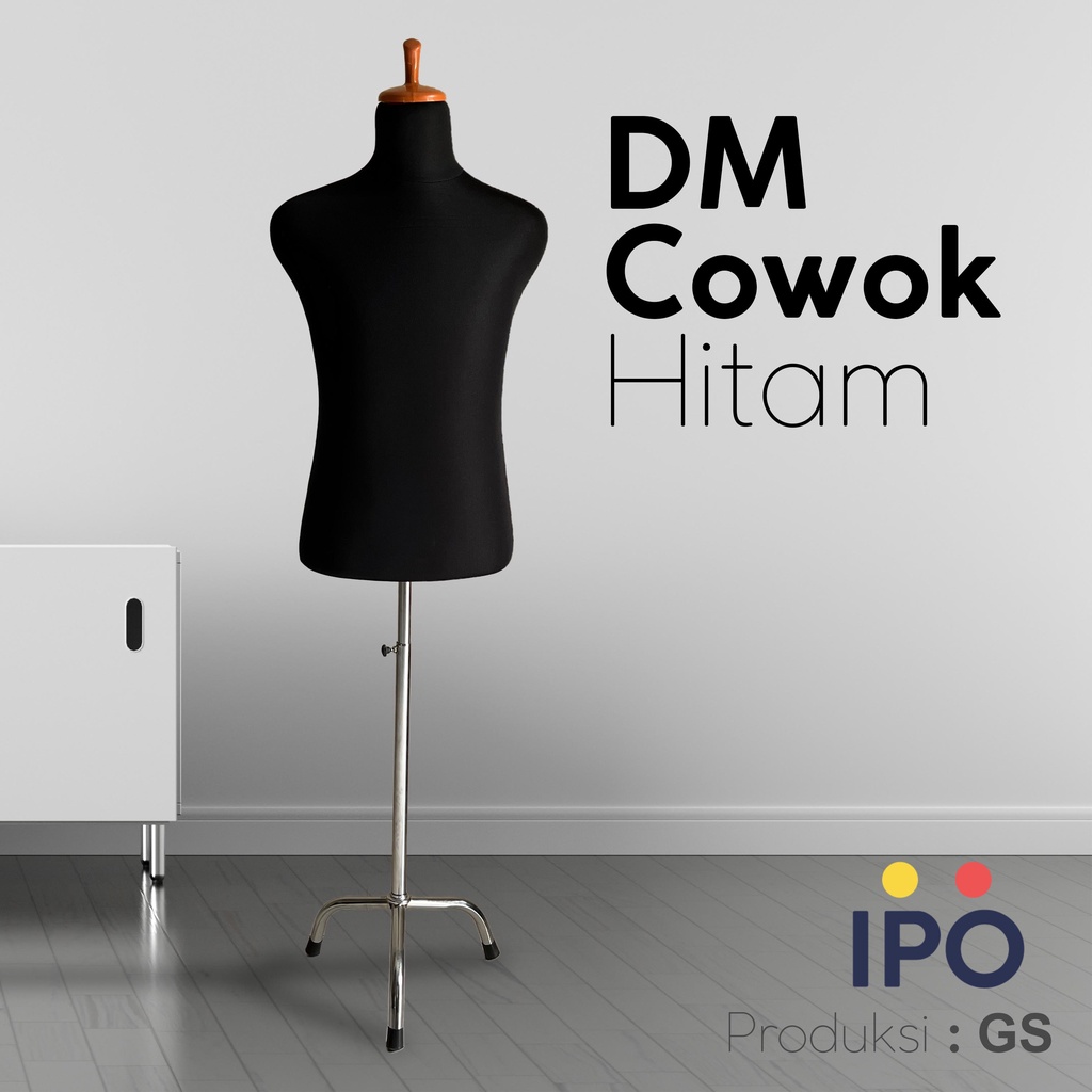 Jual Manekin Pria DM Hitam + Busa + Kaki Besi/kayu Manekin Jahit ...