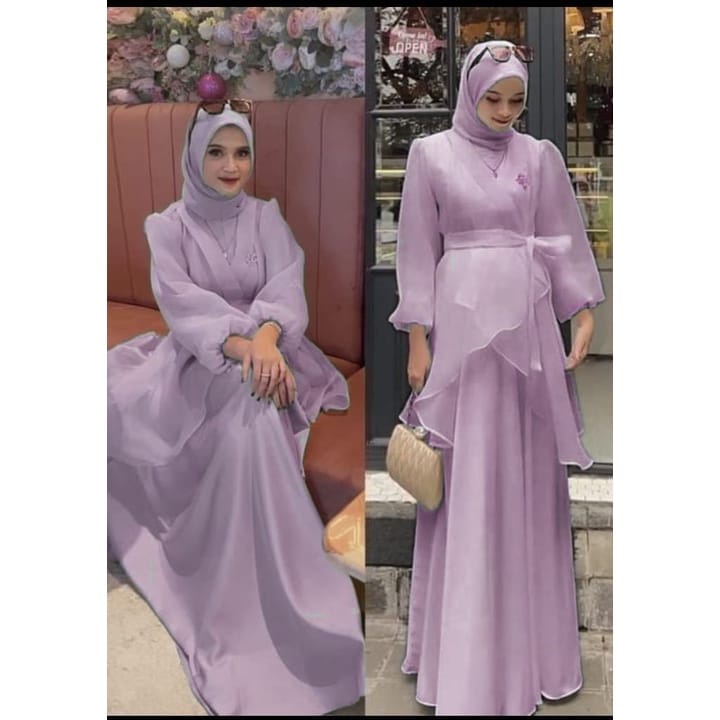 Jual GAMIS LUCSYA OUTER / GAMIS SATU SET DENGAN OUTER ORGANZA | Shopee ...