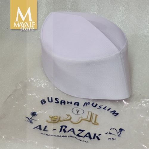 Jual Peci Putih Batok / Songkok Putih Keras Merk Al Razak | Shopee ...
