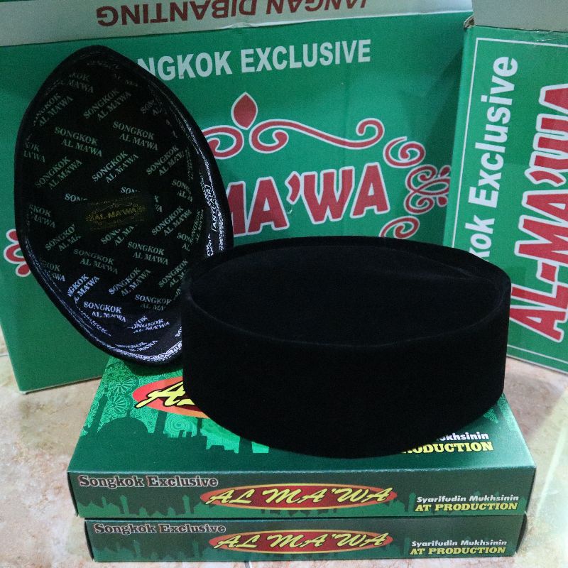 Jual SONGKOK HITAM POLOS AL MA'WA EXCLUSIVE | Shopee Indonesia