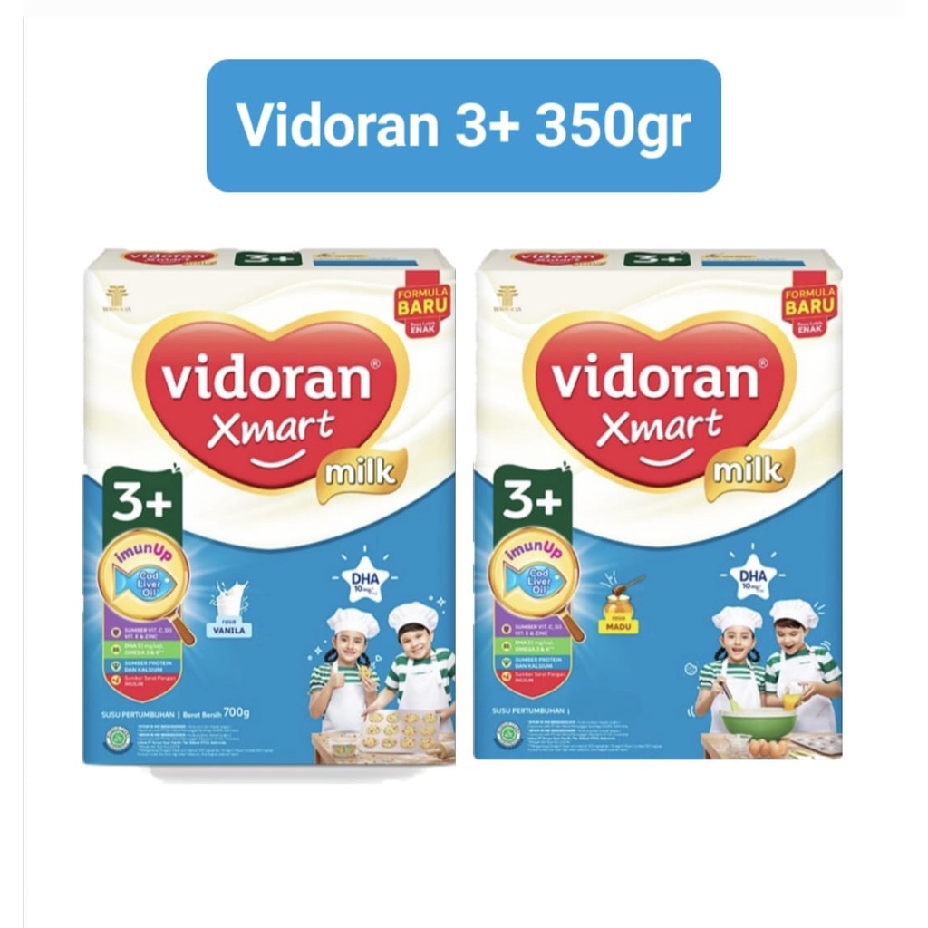 Jual Vidoran 3+ 350gr Madu/ Vanila Xmart Susu Pertumbuhan | Shopee ...