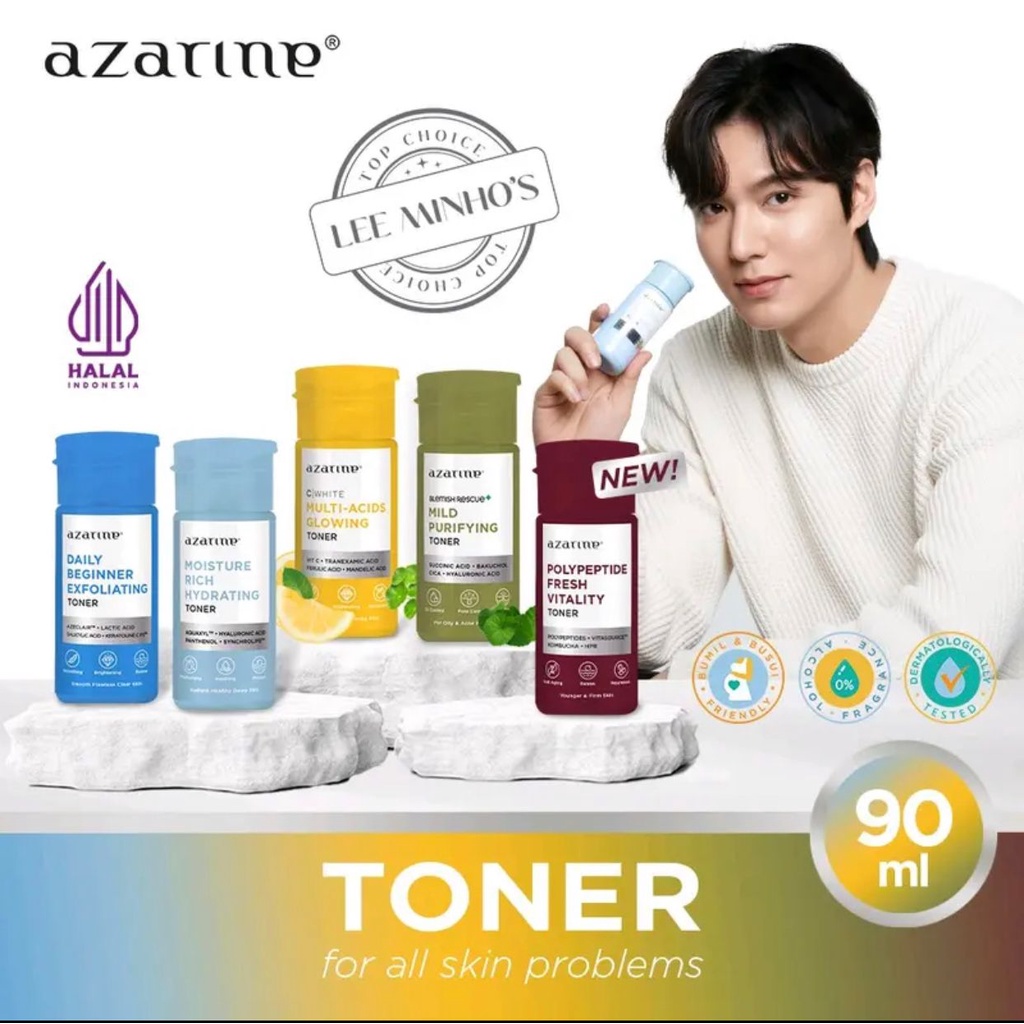 Jual AZARINE TONER SERIES DAILY BEGINNER EXFOLIATING | MOISTURE RICH ...