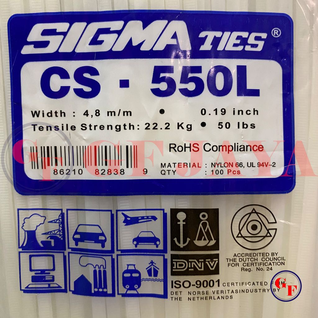 Jual Kabel Ties Sigma CS-550L 55cm x 4.8mm Putih / CS550L CV550 CV 550 ...