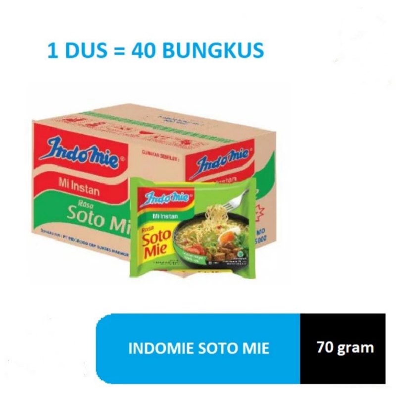 Jual Indomie Rasa Soto 70gram (1 Dus Isi 40 Pcs) | Shopee Indonesia
