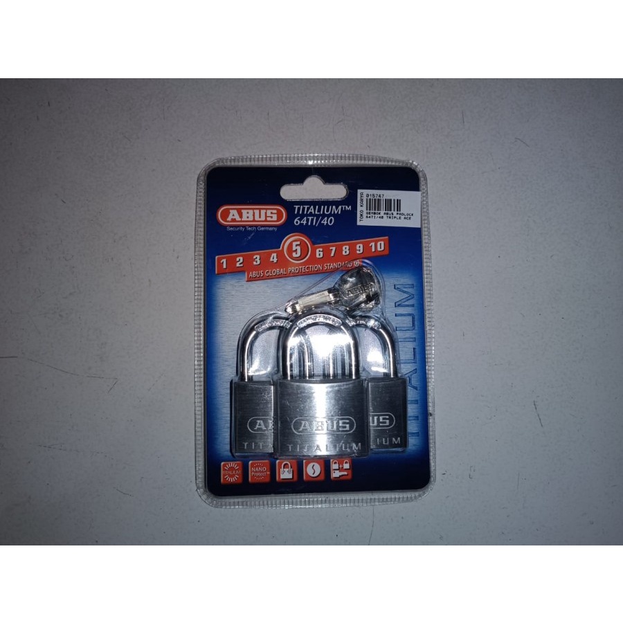 Jual GEMBOK ABUS PADLOCK HAFELE 64TI/40 TRIPLE ACE | Shopee Indonesia