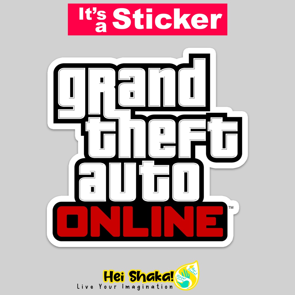 Jual Stiker GTA Grand Theft Auto Online Sticker Gamer Tempelan Gaming ...