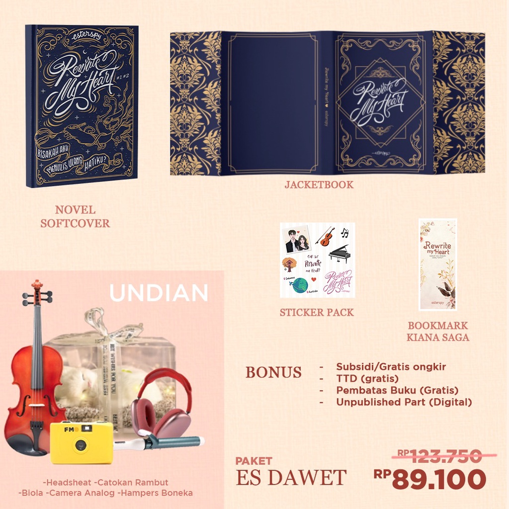 Jual [ READY STOK ] Novel Rewrite My Heart + TTD - esterspy ( Pre Order 30 Hari ) | Shopee Indonesia
