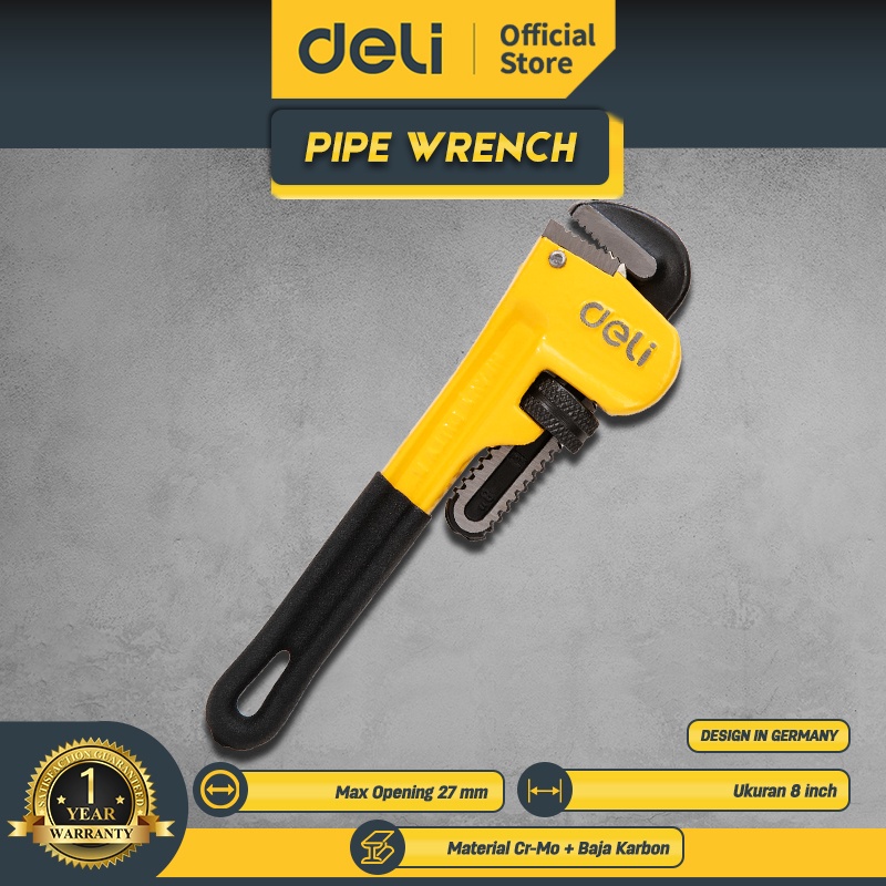 Jual Deli Pipe Wrench / Kunci Pipa 8 10 36 48 inch Material Carbon EDL25XX | Shopee Indonesia