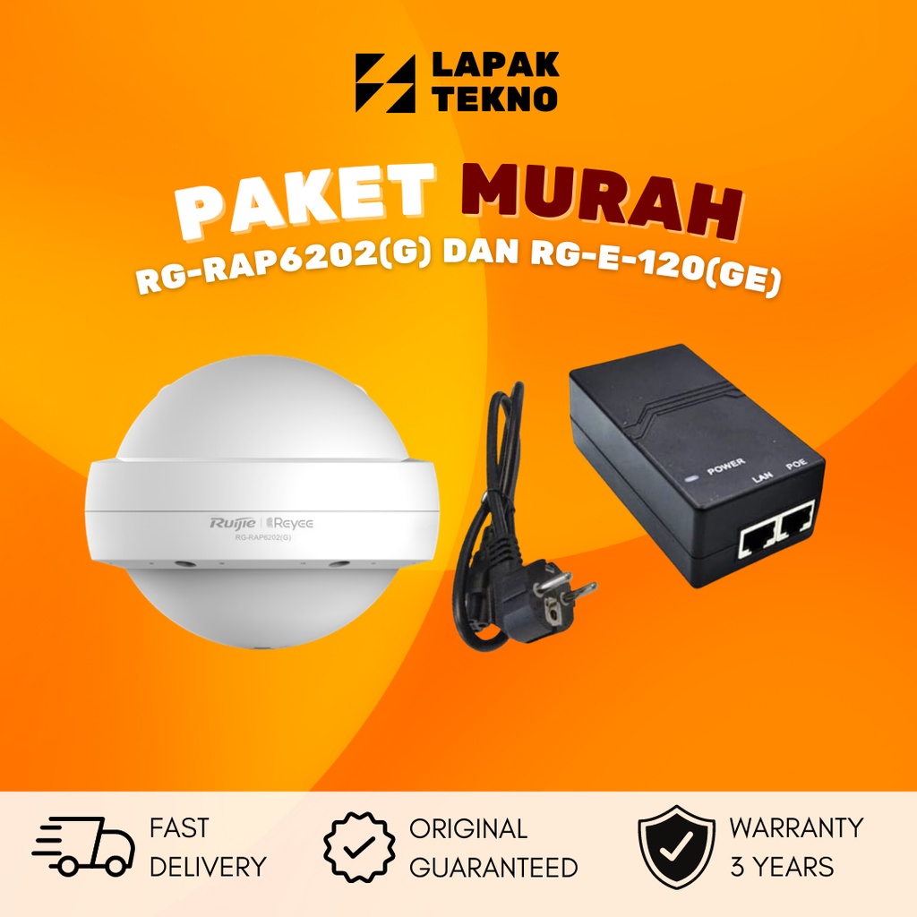 Jual PAKET RUIJIE REYEE RG-RAP6202G & RG-E-120GE OUTDOOR OMNI AP & POE ...