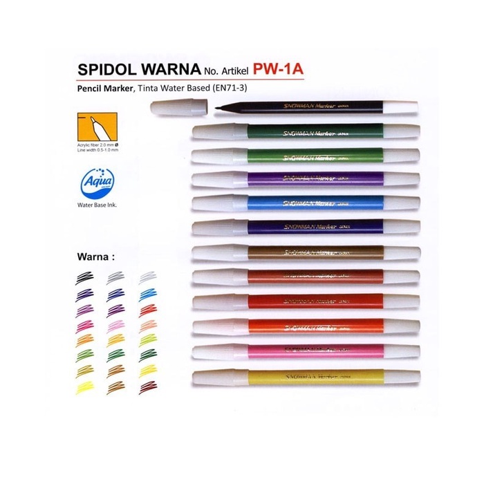 Jual (1 Biji) Spidol Snowman Kecil PW-1A / Snowman PW1A / Snowman PW 1A ...