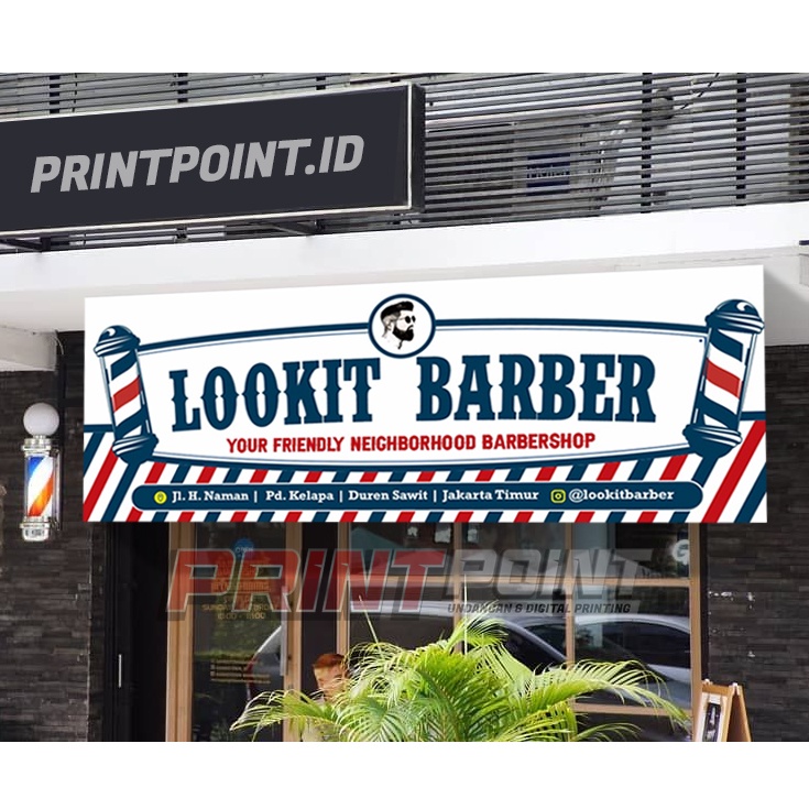 Jual BANNER BARBERSHOP TUKANG CUKUR PANGKAS RAMBUT TEMA PUTIH BAHAN ...