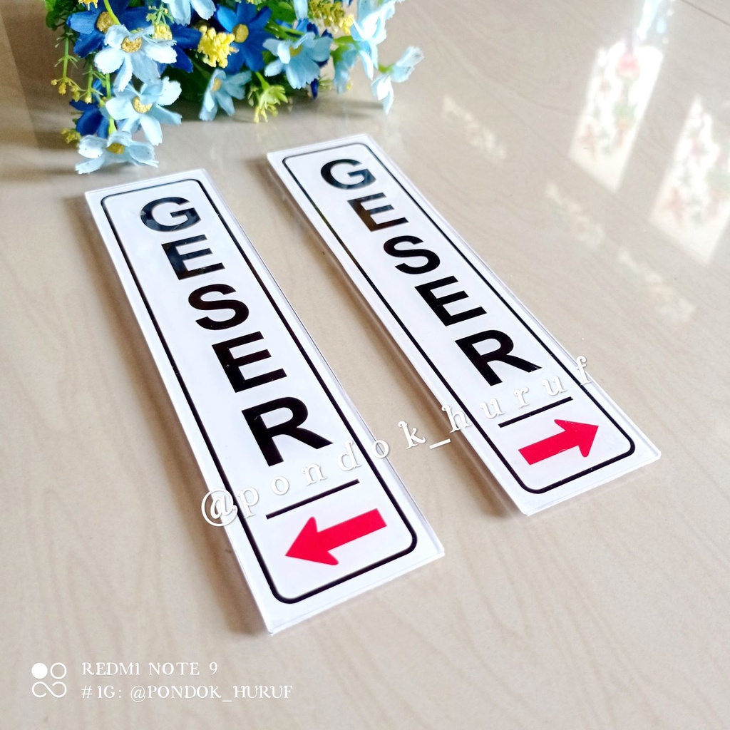Jual Papan Tanda Akrilik Sign Board Geser | Shopee Indonesia