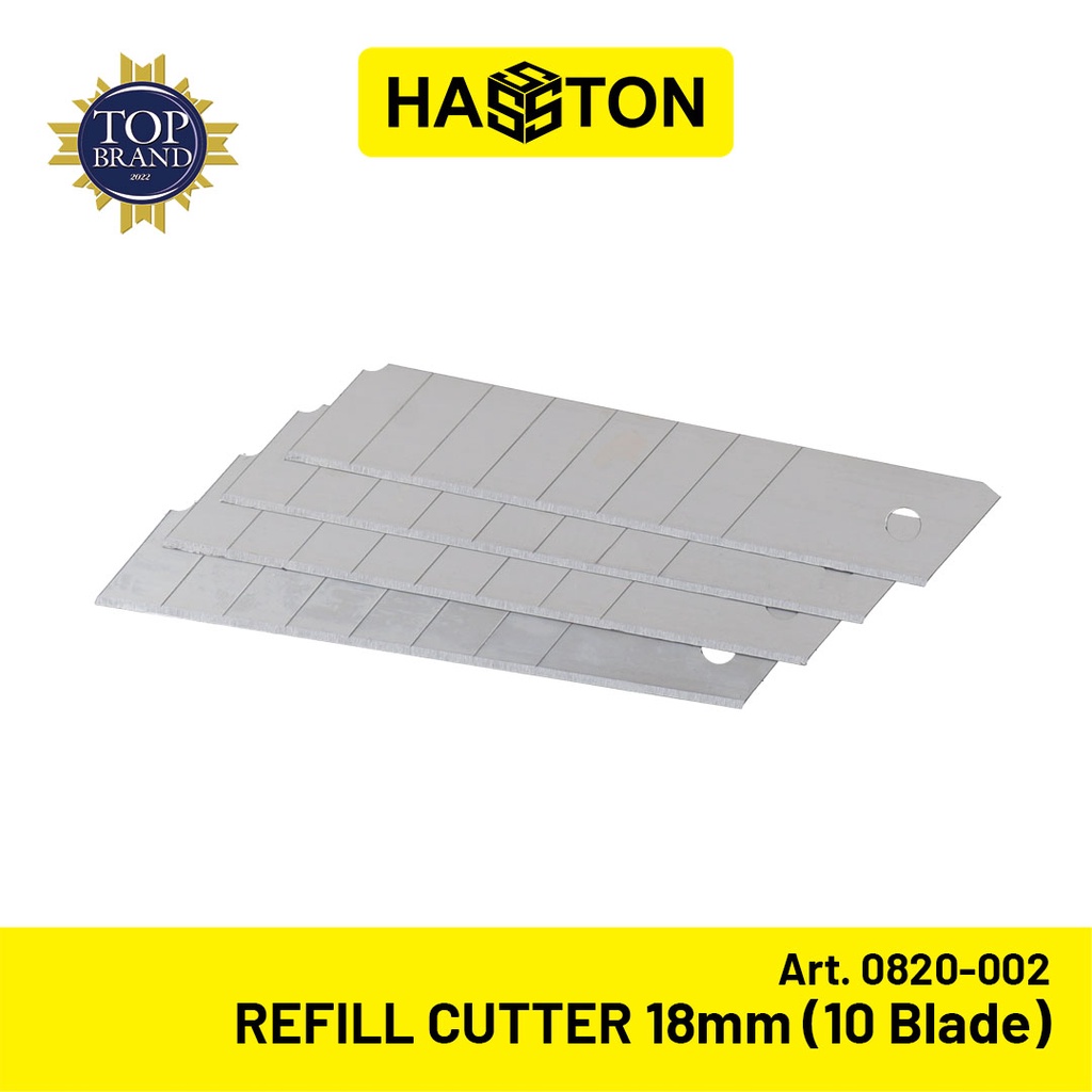 Jual Hasston Refil Pisau Cutter 18mm (10 Blade) / Refill Cutter (0820 ...