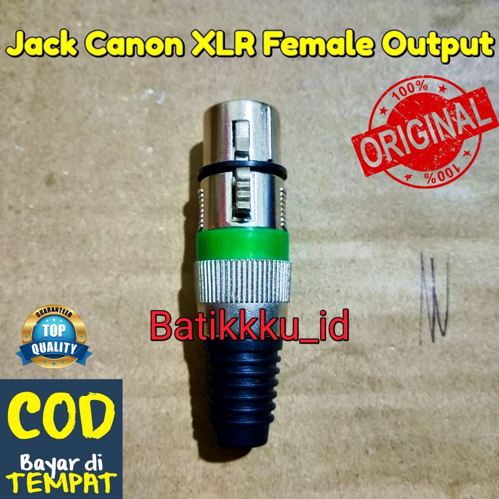 Jual Jack Canon Xlr Female Untuk Output Audio Warna Hijau Kualitas ...