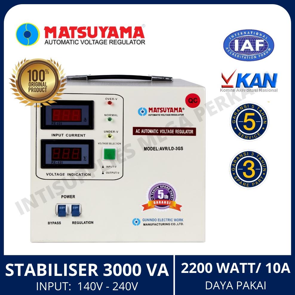 Jual Stabilizer MATSUYAMA 3000 Watt Garansi 5 Tahun | 100% Ori ...