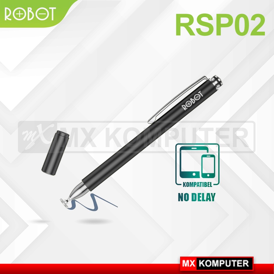Jual ROBOT RSP02 Universal Capasitive Stylus Pen Black For Mobile &Tablet | Shopee Indonesia