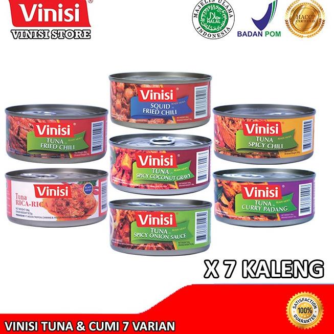 Jual Semuanya baruo5O9a Paket 7 Kaleng Vinisi Tuna dan Cumi 7 Varian ...